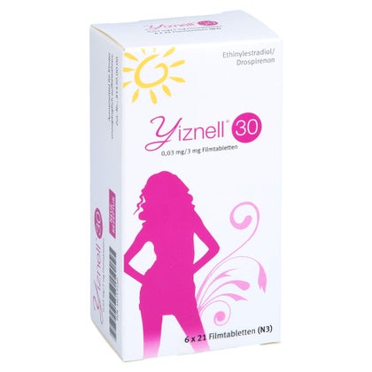 Yiznell 30 0,03 mg/3 mg Filmtabletten 6X21 St mit E-Rezept kaufen ...