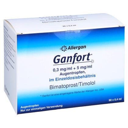 GANFORT 0,3 mg/ml + 5 mg/ml AT im Einzeldosisbeh. 90X0,4 ml mit E ...