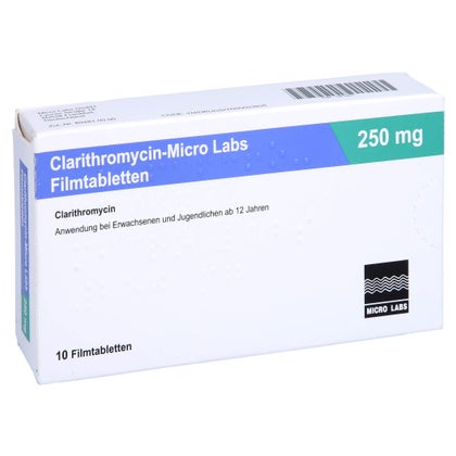 CLARITHROMYCIN Micro Labs 250 mg Filmtabletten 10 St mit E-Rezept ...