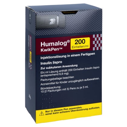 HUMALOG 200 E/ml KwikPen Injektionslösung 10X3 ml mit E-Rezept kaufen ...