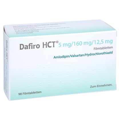 DAFIRO HCT 5 mg/160 mg/12,5 mg Filmtabletten 98 St mit E-Rezept kaufen ...