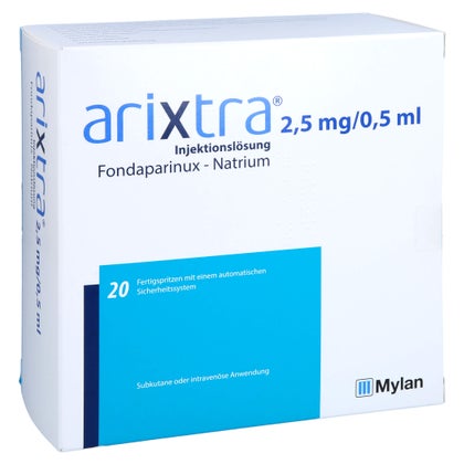 ARIXTRA 2,5 mg/0,5 ml Inj.-Lsg.i.e.Fertigspritze 20X0,5 ml mit E-Rezept ...