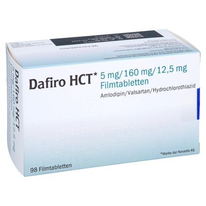 DAFIRO HCT 5 mg/160 mg/12,5 mg Filmtabletten 98 St mit E-Rezept kaufen ...