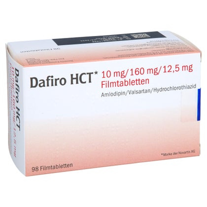 DAFIRO HCT 10 mg/160 mg/12,5 mg Filmtabletten 98 St mit E-Rezept kaufen ...