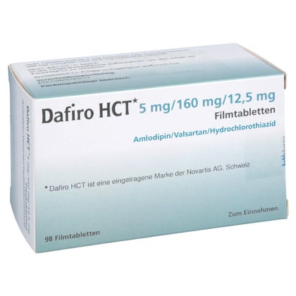 DAFIRO HCT 5 mg/160 mg/12,5 mg Filmtabletten 98 St mit E-Rezept kaufen ...
