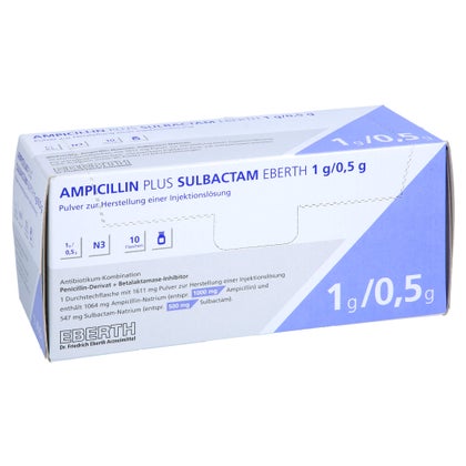 AMPICILLIN plus Sulbactam Eberth 1 g/0,5 g 10 St mit E-Rezept kaufen ...
