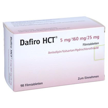 DAFIRO HCT 5 mg/160 mg/25 mg Filmtabletten 98 St mit E-Rezept kaufen ...