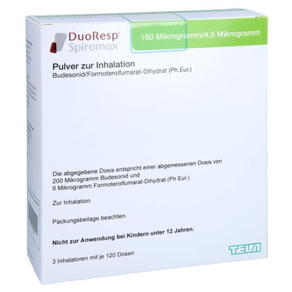 DUORESP Spiromax 160µg/4,5µg/Dosis 3x120ED Inh.-P. 3 St mit E-Rezept ...