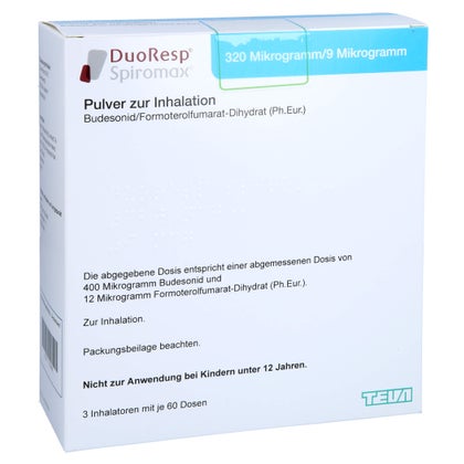 DUORESP Spiromax 320µg/9 µg/Dosis 3x60ED Inh.-Plv. 3 St mit E-Rezept ...