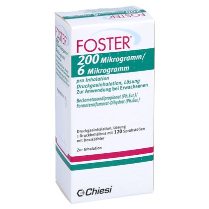 Foster 200/6 µg 120 Hub Dosieraerosol 1 St mit E-Rezept kaufen | DocMorris