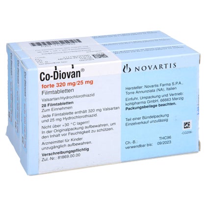 CODIOVAN forte 320 mg/25 mg Filmtabletten 98 St mit E-Rezept kaufen ...