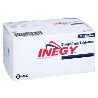 Inegy 10 Mg/40 mg Tabletten B 100 St mit E-Rezept kaufen | DocMorris