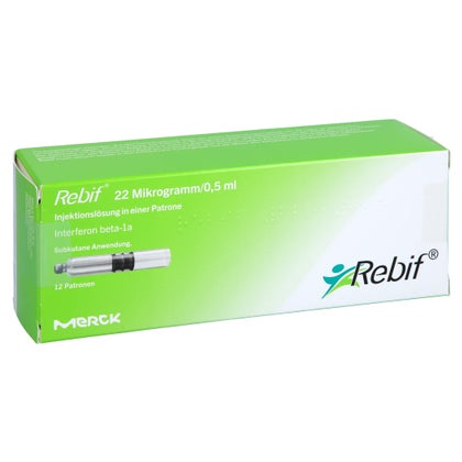 REBIF 22 Mikrogramm/0,5 ml Inj.-Lsg.i.e.Patrone 12 St mit E-Rezept ...