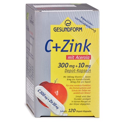 Gesundform C+zink M.acerola Depot Kapsel 120 St online kaufen | DocMorris