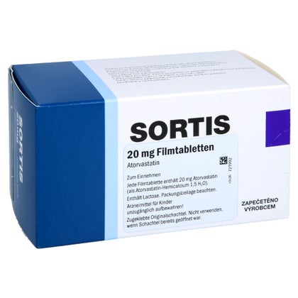 Sortis 20 mg Filmtabletten 100 St mit E-Rezept kaufen | DocMorris