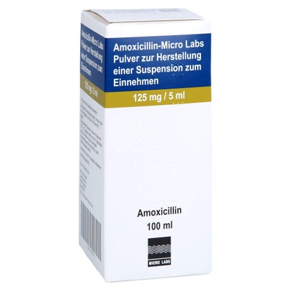 AMOXICILLIN Micro Labs 125 mg/5 ml Plv.Sus.-Herst. 100 ml mit E-Rezept ...