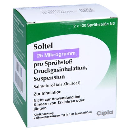 SOLTEL 25 µg/Sprühstoß Druckgasinhalation Susp. 2 St mit E-Rezept ...