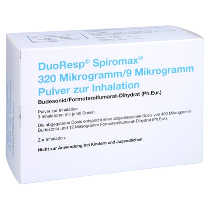 DUORESP Spiromax 320µg/9 µg/Dosis 3x60ED Inh.-Plv. 3 St mit E-Rezept ...