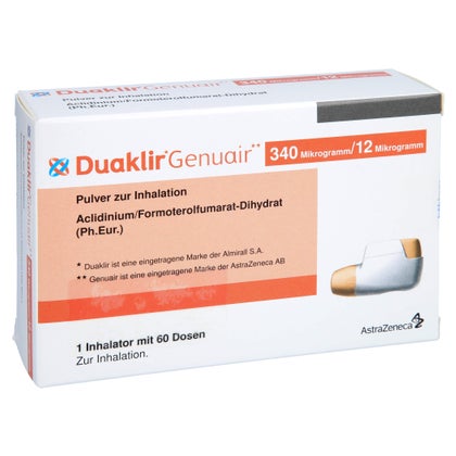 DUAKLIR Genuair 340 µg/12 µg Plv.z.Inhalation 60ED 60 Sp mit E-Rezept ...