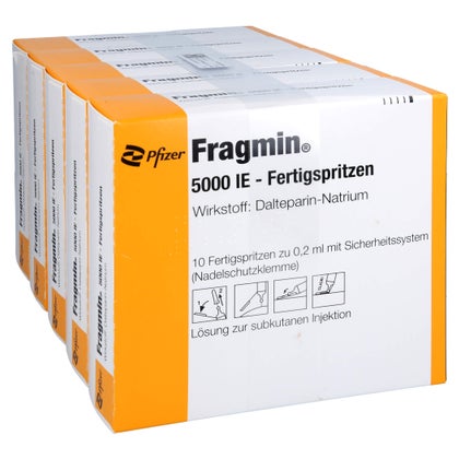 FRAGMIN P Forte 5.000 I.E. Inj.L.i.e.FS.m.Sich-Sy. 50 St mit E-Rezept ...