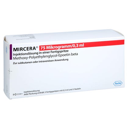 MIRCERA 75 Mikrogramm/0,3 ml Inj.-Lsg.i.e.F.-Sp. 3 St mit E-Rezept ...