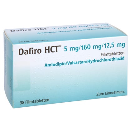 DAFIRO HCT 5 mg/160 mg/12,5 mg Filmtabletten 98 St mit E-Rezept kaufen ...