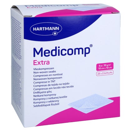 Medicomp Extra Kompressen 10x10 cm steri 25X2 St online kaufen | DocMorris