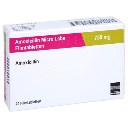 AMOXICILLIN Micro Labs 750 mg Filmtabletten 20 St mit E-Rezept kaufen ...