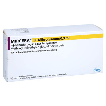MIRCERA 50 Mikrogramm/0,3 ml Inj.-Lsg.i.e.F.-Sp. 3 St mit E-Rezept ...