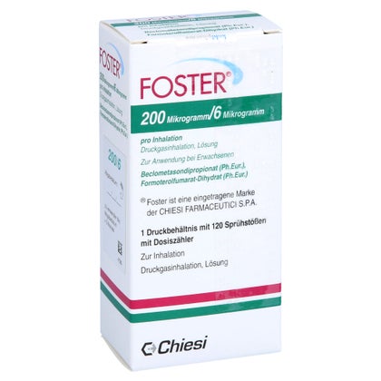 Foster 200/6 µg 120 Hub Dosieraerosol 1 St mit E-Rezept kaufen | DocMorris