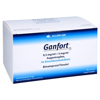 GANFORT 0,3 mg/ml + 5 mg/ml AT im Einzeldosisbeh. 90X0,4 ml mit E ...