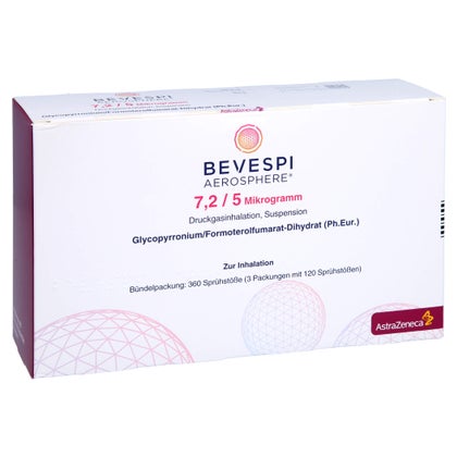 BEVESPI Aerosphere 7,2 µg/5 µg Dru.Gasinh.3x120Hub 3 St mit E-Rezept ...