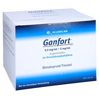 GANFORT 0,3 mg/ml + 5 mg/ml AT im Einzeldosisbeh. 90X0,4 ml mit E ...