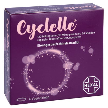 CYCLELLE 120 µg/15 µg pro 24 Stunden Vaginalring 6 St mit E-Rezept ...