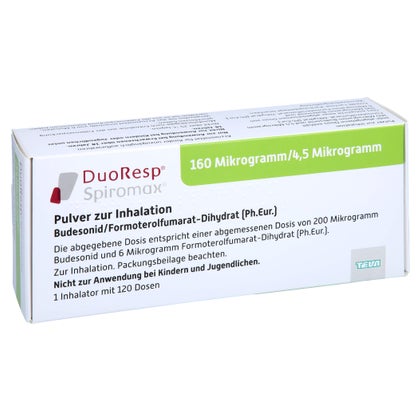 DUORESP Spiromax 160µg/4,5µg/Dosis 1x120ED Inh.-P. 1 St mit E-Rezept ...