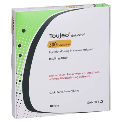 TOUJEO 300 E/ml SoloStar Inj.-Lsg.i.e.Fertigpen 10X1,5 ml mit E-Rezept ...