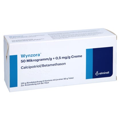 WYNZORA 50 Mikrogramm/g + 0,5 mg/g Creme 2X60 g mit E-Rezept kaufen ...