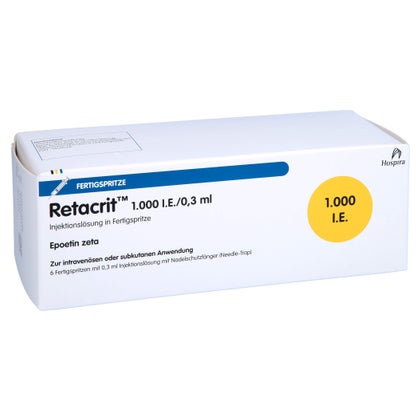 RETACRIT 1.000 I.E./0,3 ml Inj.-L.i.e.FS m.Si.Sys. 6 St mit E-Rezept ...
