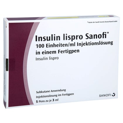 INSULIN LISPRO Sanofi 100 E/ml Inj.-Lsg.Fertigpen 5X3 ml mit E-Rezept ...