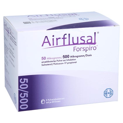 AIRFLUSAL Forspiro 50/500 µg/Dosis 60 Hub Inh.-P. 3 St mit E-Rezept ...