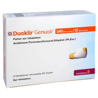 DUAKLIR Genuair 340 µg/12 µg Plv.z.Inhalation 60ED 3 St mit E-Rezept ...