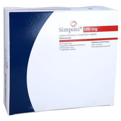 SIMPONI 100 mg Injektionslösung in vorgef.Injektor 3X1 St mit E-Rezept ...