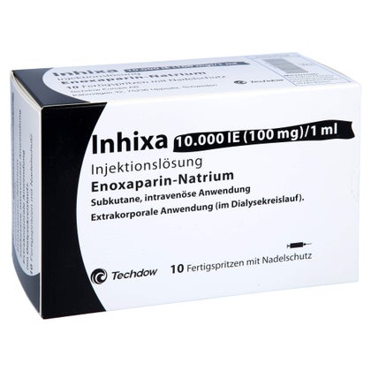 INHIXA 10.000 I.E. 100 mg/1 ml ILO F.Sp.+Sich-Sys. 10 St mit E-Rezept ...
