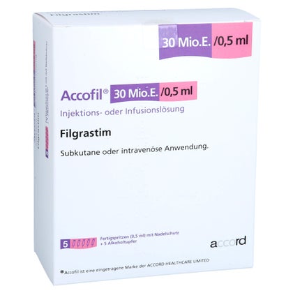 ACCOFIL 30 Mio.E./0,5 ml Inj.-/Inf.-Lsg.i.e.F.-Sp. 5 St mit E-Rezept ...