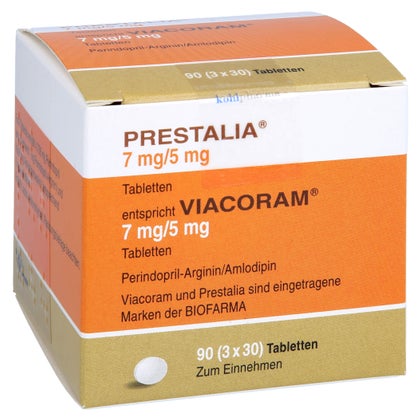 Viacoram 7 mg/5 mg Tabletten 90 St mit E-Rezept kaufen | DocMorris