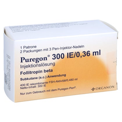 PUREGON 300 I.E./0,36 ml Injekt.-Lsg.i.Pat.+6 Nad. 1 St mit E-Rezept ...