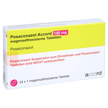 POSACONAZOL Accord 100 mg magensaftres.Tabletten 24 St mit E-Rezept ...
