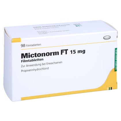 Mictonorm FT 15 mg Filmtabletten 98 St mit E-Rezept kaufen | DocMorris