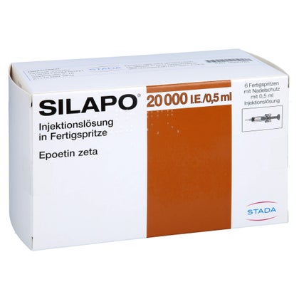 SILAPO 20.000 I.E./0,5 ml Inj.-Lösung Fertigspr. 6 St mit E-Rezept ...