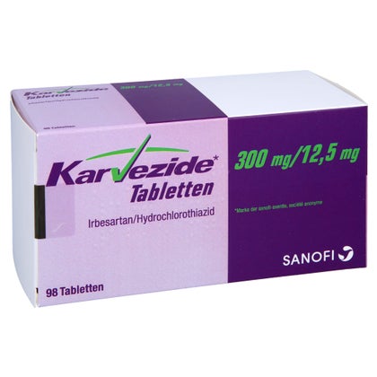 Karvezide 300 Mg/12,5 mg Tabletten 98 St mit E-Rezept kaufen | DocMorris